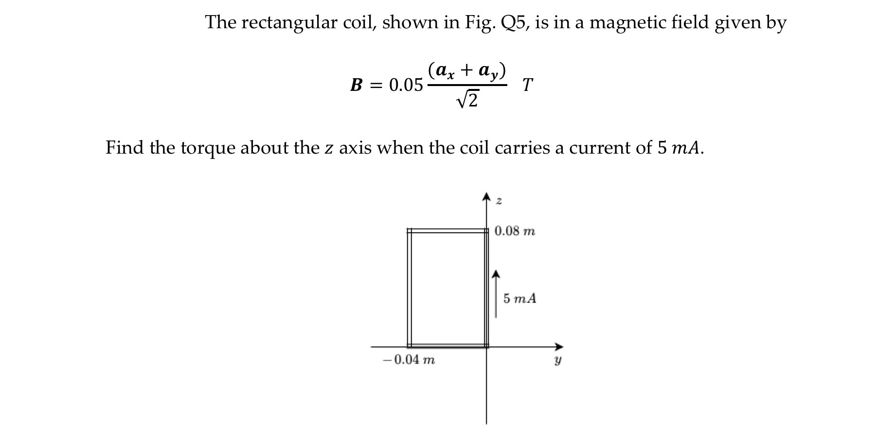 Solved The rectangular coil, shown in Fig. 25, is in a | Chegg.com