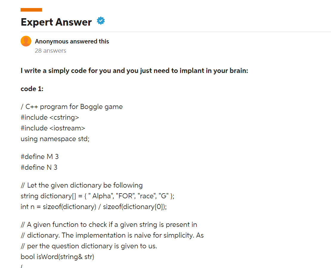 Solved Anonymous answered this 28 answers I write a simply | Chegg.com