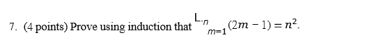 Solved 7. (4 points) Prove using induction that | Chegg.com