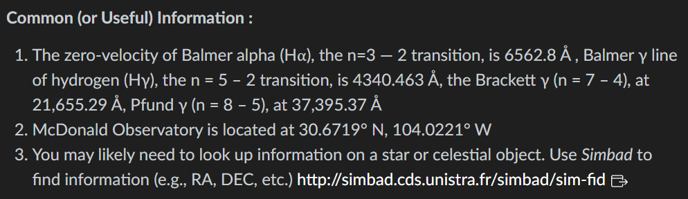 Solved 1. The zero-velocity of Balmer alpha (Hα), the n=3−2 | Chegg.com