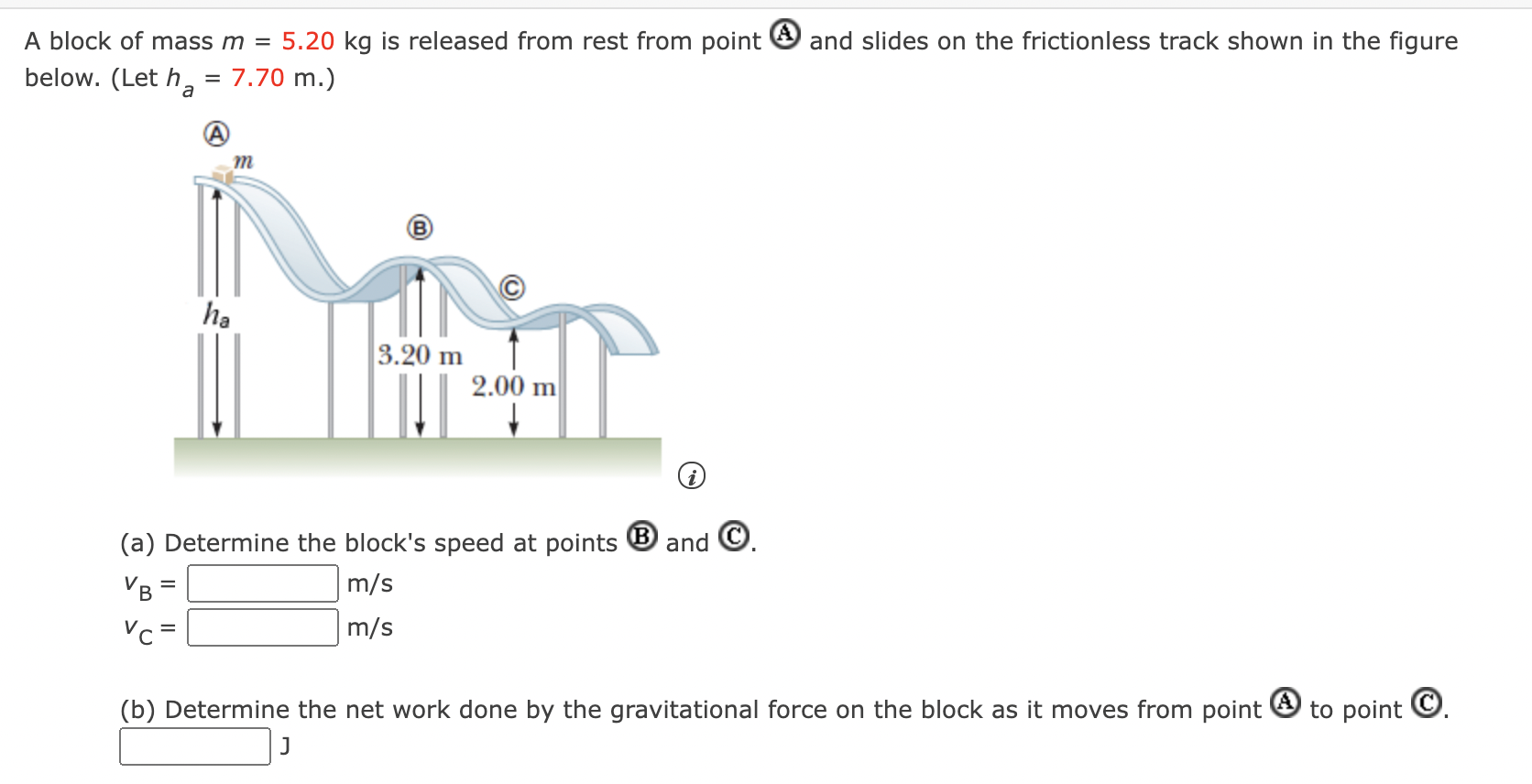 Solved A block of mass m = 5.20 kg is released from rest | Chegg.com