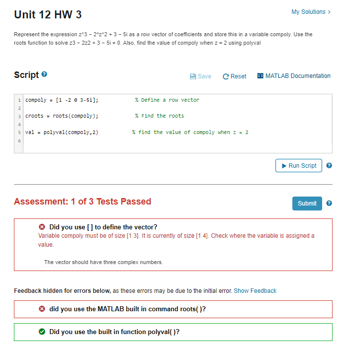 Solved Unit 12 HW 3 My Solutions > Represent the expression | Chegg.com