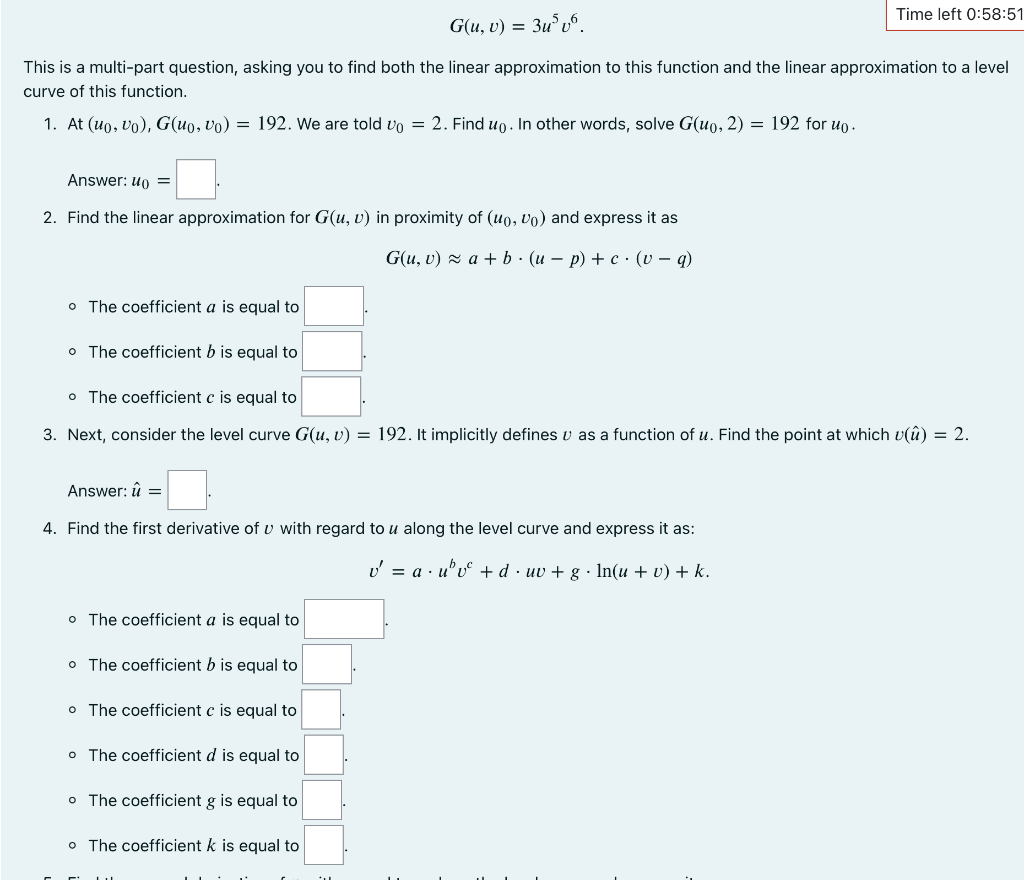 Solved G(u,v)=3u5v6 This is a multi-part question, asking | Chegg.com