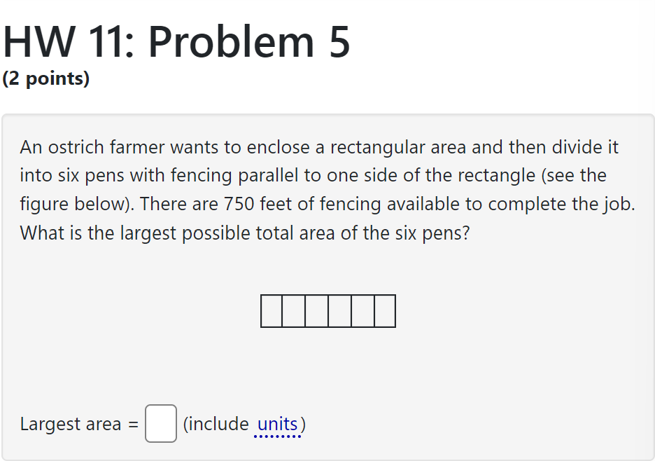 Solved An ostrich farmer wants to enclose a rectangular area | Chegg.com