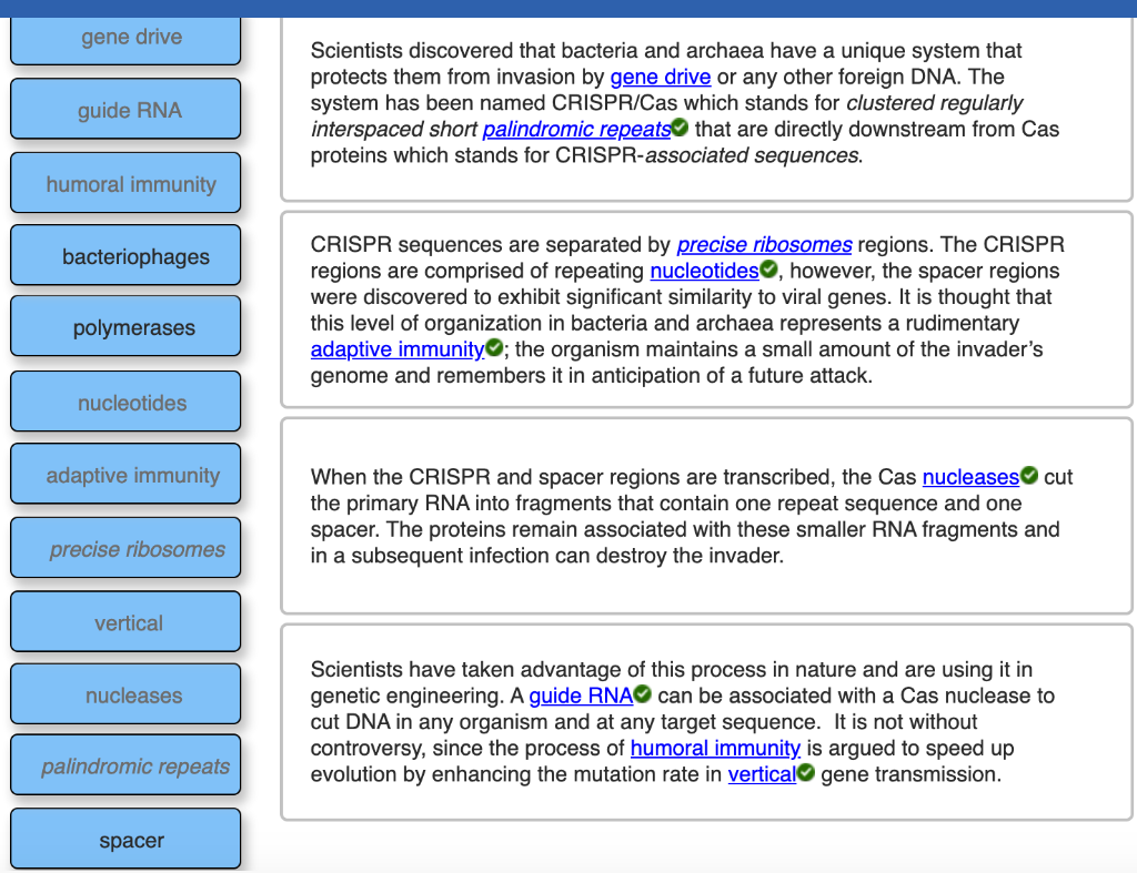 Solved gene drive Scientists discovered that bacteria and | Chegg.com