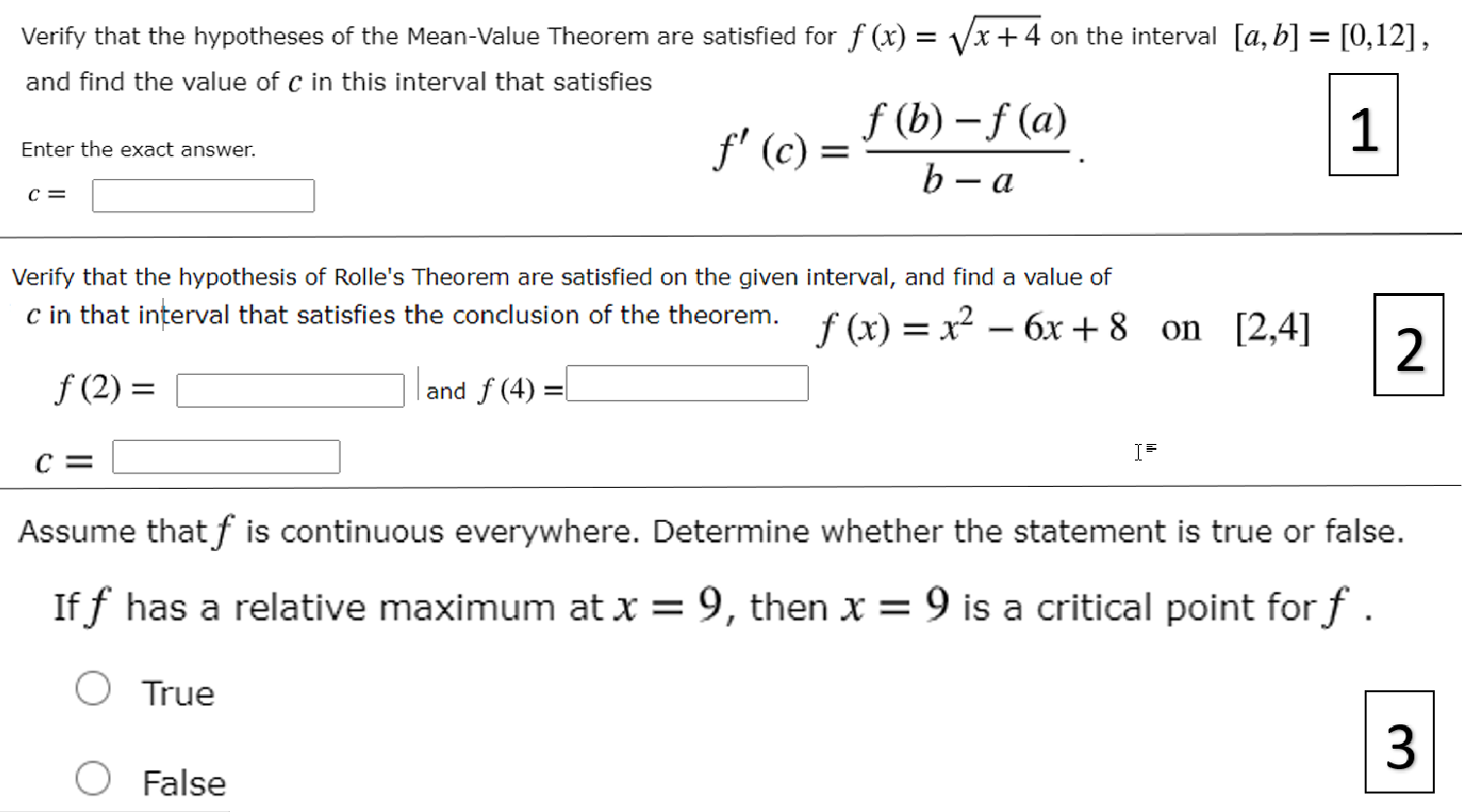 Solved Verify that the hypotheses of the Mean-Value Theorem | Chegg.com