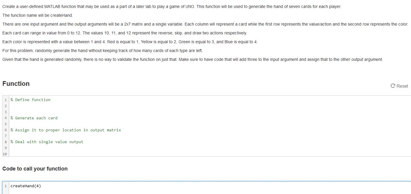 Solved Create A User Defined Matlab Function That May Be 3135