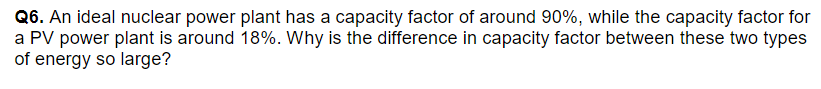 Solved Q6. An ideal nuclear power plant has a capacity | Chegg.com