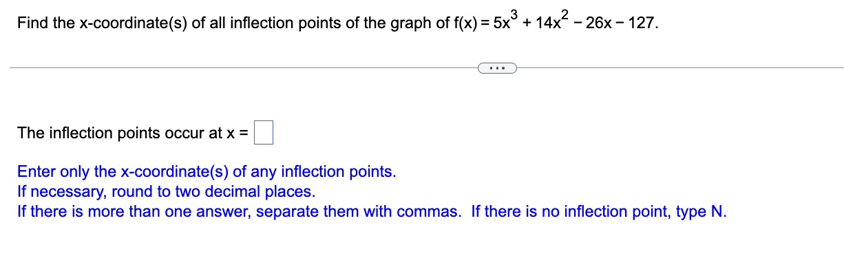 Solved Find The X Coordinate S Of All Inflection Points Of