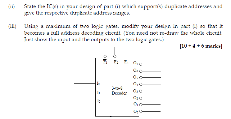 Solved Question 4 The memory system of an 8085 | Chegg.com