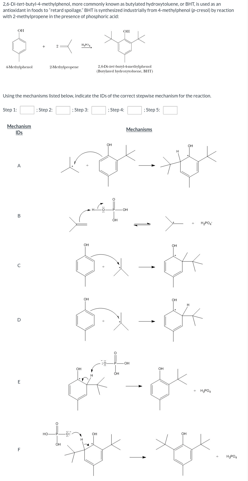 Solved 2,6-Di-tert-butyl-4-methylphenol, more commonly known | Chegg.com