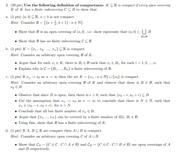 Solved 3. (20 pts) Use the following definition of | Chegg.com
