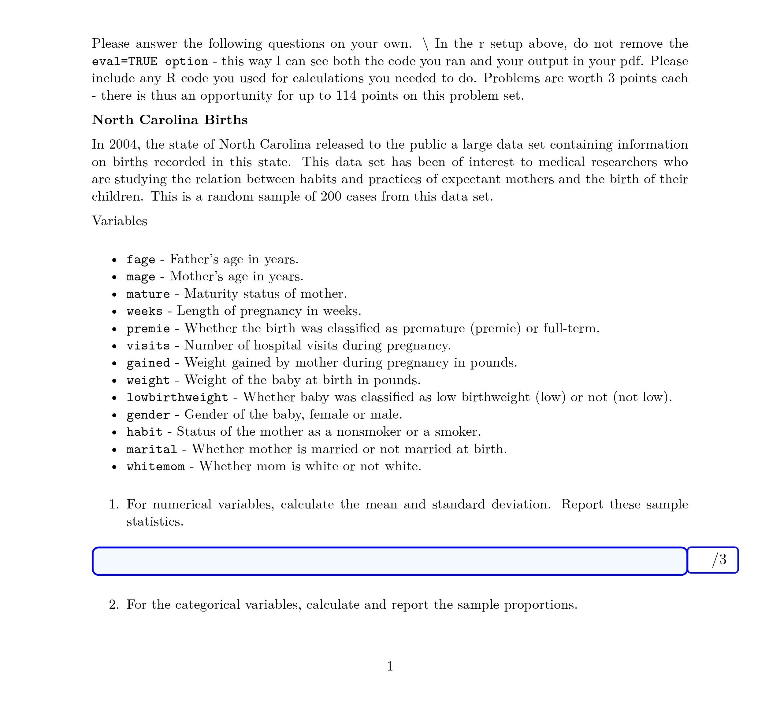 Solved Please answer the following questions on your own. | Chegg.com