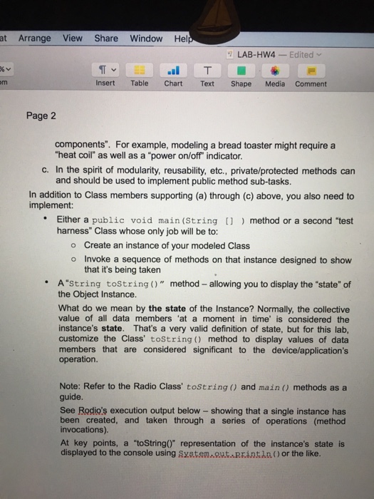 Solved (2a) Model a physical entity as a Java class (7o | Chegg.com