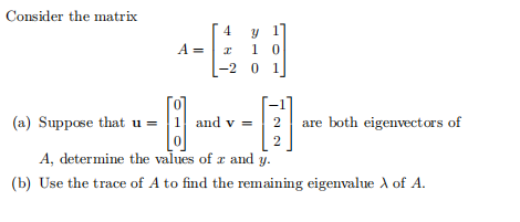 Solved Find the eigenvalues and eigenspaces of C = working = | Chegg.com