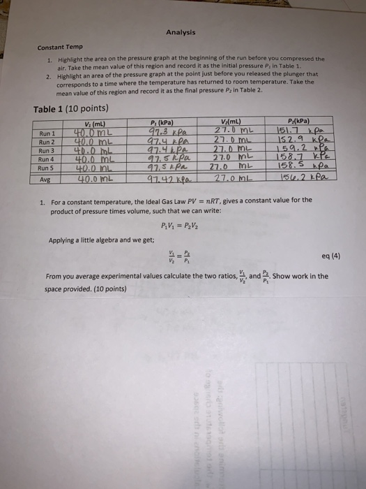 Solved Ideal gas law questions 1-3? I’m not quite sure how | Chegg.com