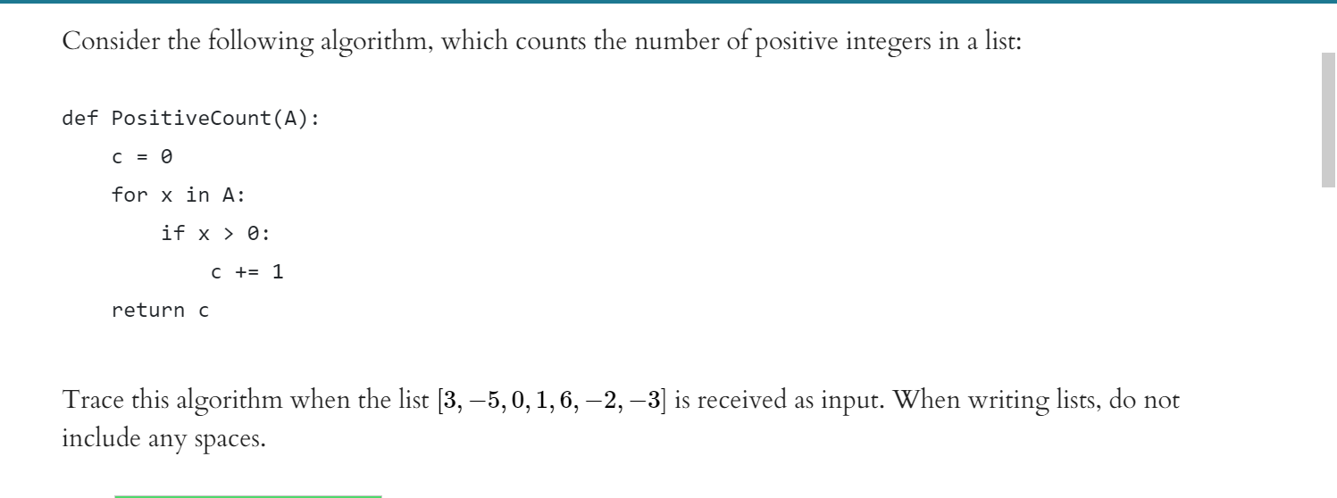 Solved Consider the following algorithm, which counts the | Chegg.com
