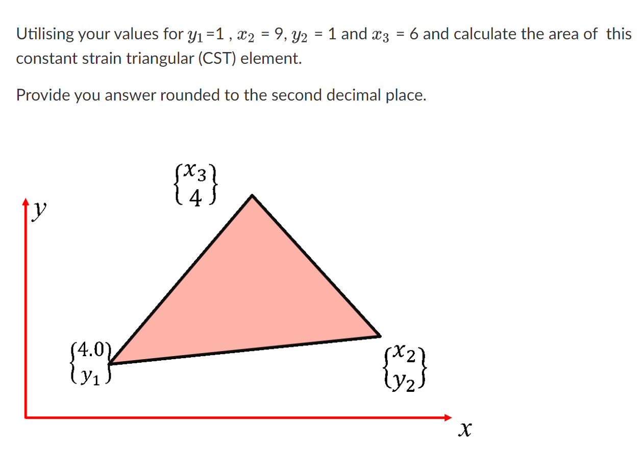 Solved Utilising your values for y1=1,x2=9,y2=1 and x3=6 and | Chegg.com