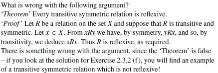 Solved What is wrong with the following argument? 'Theorem' | Chegg.com