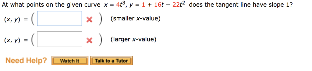 Solved At what points on the given curve x - 4t3, y (x, y) | Chegg.com