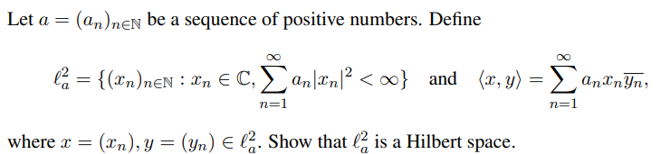 Solved Let a=(an)n∈N be a sequence of positive numbers. | Chegg.com