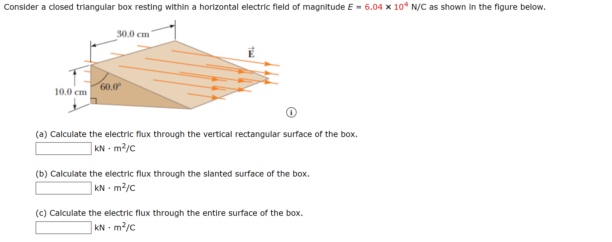 Solved Consider a closed triangular box resting within a | Chegg.com