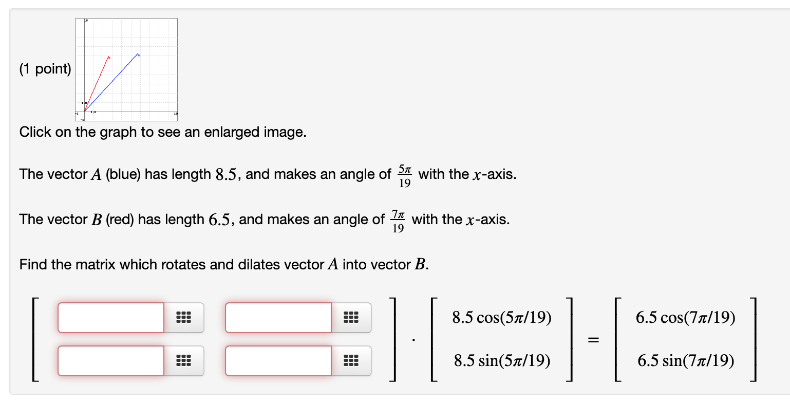 Solved (1 point) Click on the graph to see an enlarged | Chegg.com