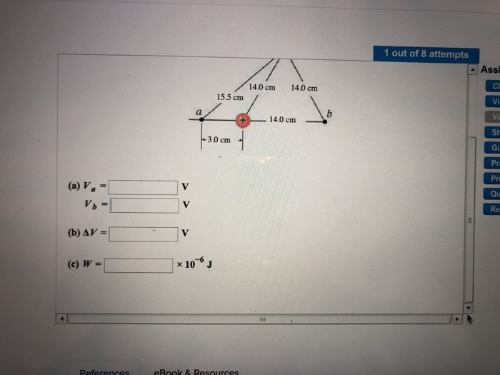 Solved 1 out of 8 attempts (a) Find the electric potential | Chegg.com