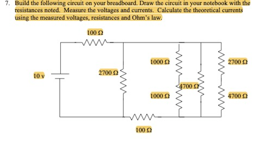 Solved Build the following circuit on your breadboard. Draw | Chegg.com