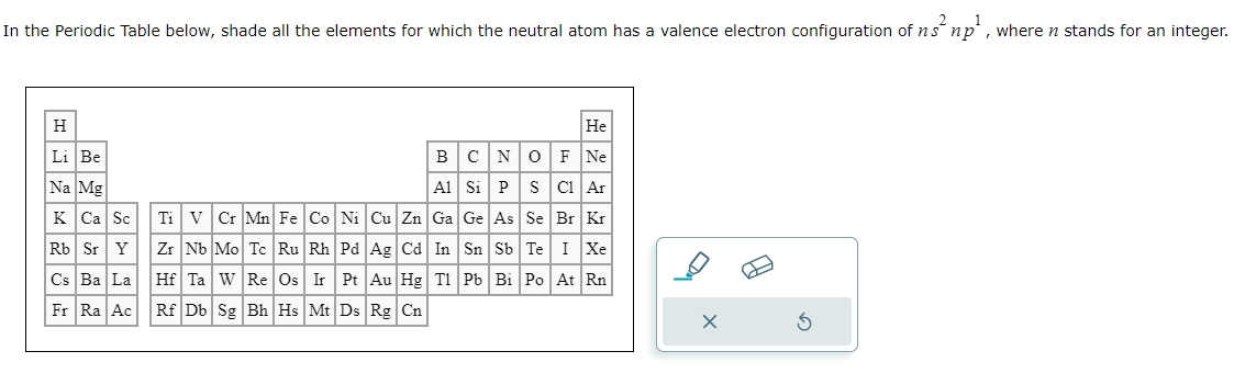 Solved In the Periodic Table below, shade all the elements | Chegg.com