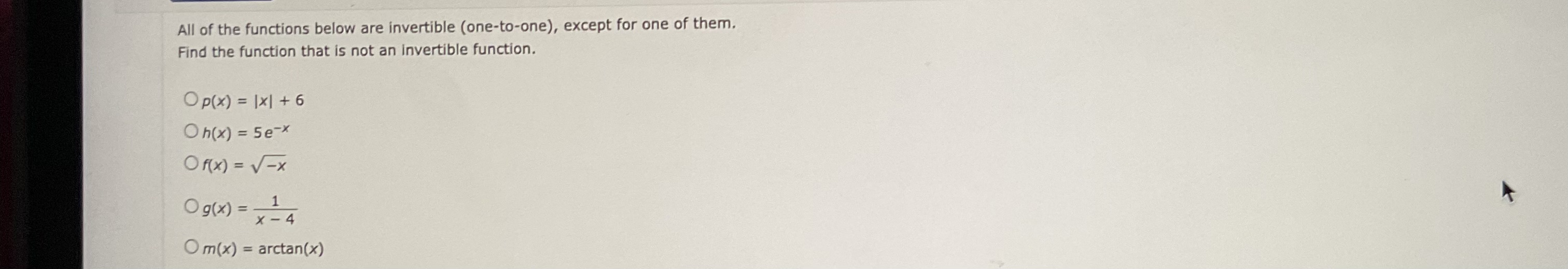 Solved All of the functions below are invertible | Chegg.com