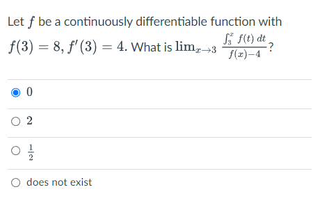 Solved Let f be a continuously differentiable function with | Chegg.com