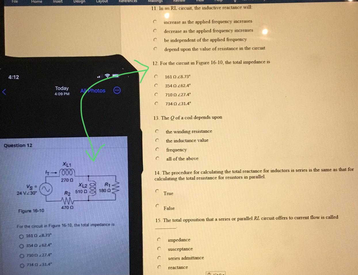 Solved 11. In an RL circuit, the inductive reactance will | Chegg.com