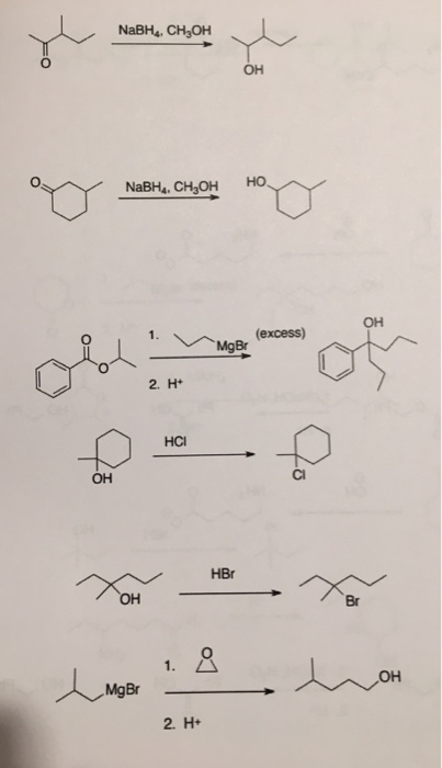 Solved BrMg 1. A 2. H 1. LiAIH 2. H+ 1. LiAlH4 2. H HBr HO | Chegg.com