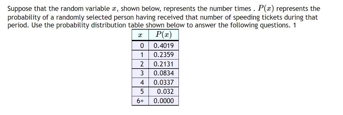 Solved Suppose that the random variable x, shown below, | Chegg.com