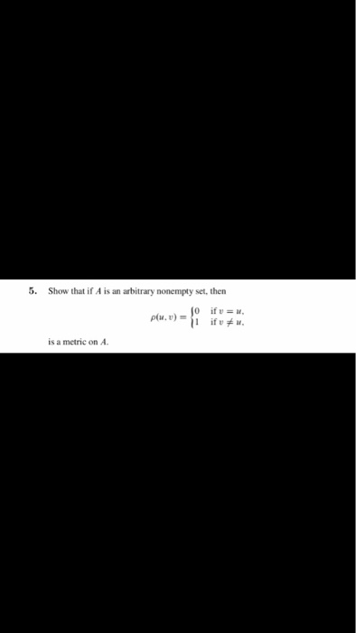 Solved 5. Show that if A is an arbitrary nonempty set, then | Chegg.com