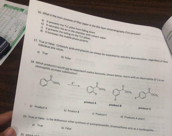 Solved What is the main purpose of filter paper in the thin | Chegg.com