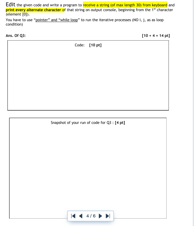 Solved Q1. Fill in the blanks with the variables' values | Chegg.com