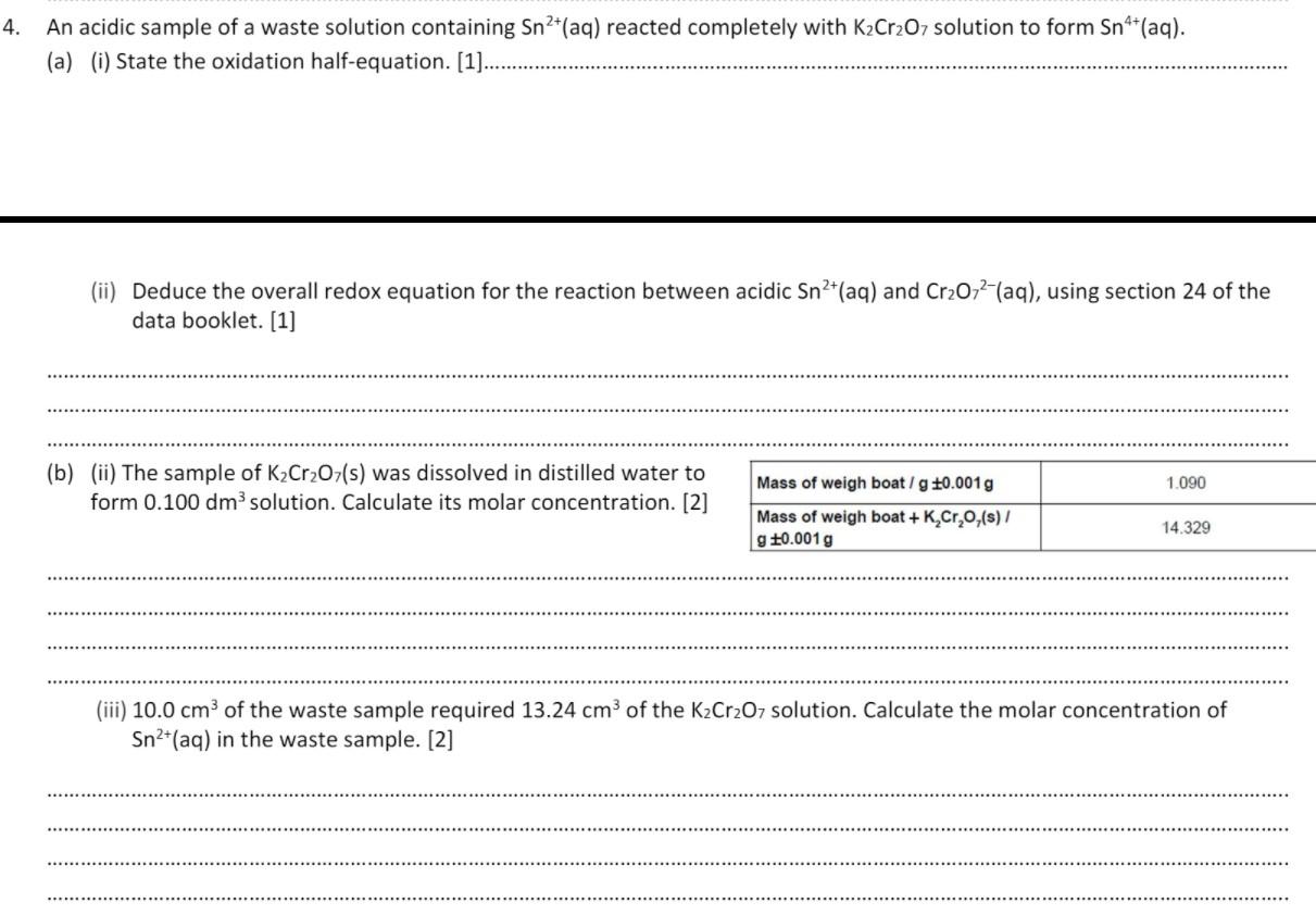 4. An acidic sample of a waste solution containing | Chegg.com