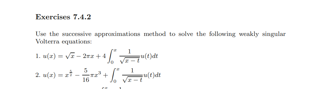 Solved Use the successive approximations method to solve the | Chegg.com