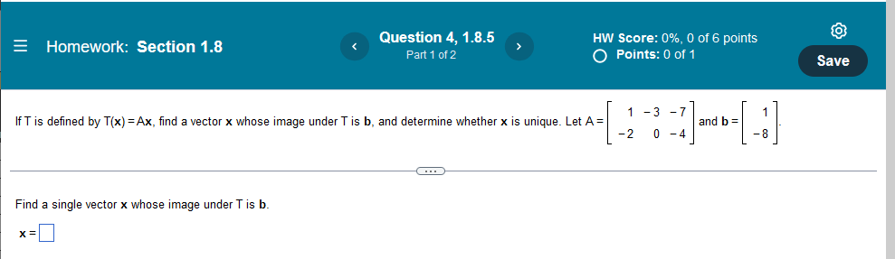 Solved Homework Section 1 8 Question 3 1 8 4 Part 1 Of 2
