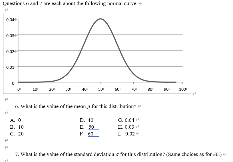 Solved Questions 6 and 7 are each about the following normal | Chegg.com