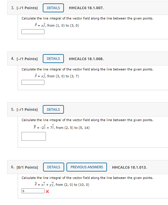 Solved 3. (-/1 Points] DETAILS HHCALC6 18.1.007. Calculate | Chegg.com