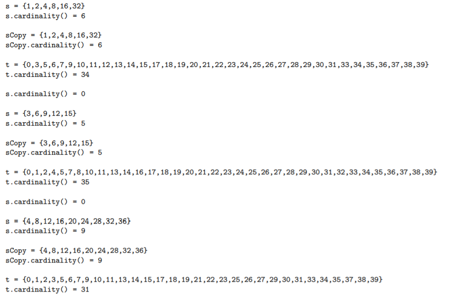 Solved In this assignment create an IntegerSet class that | Chegg.com