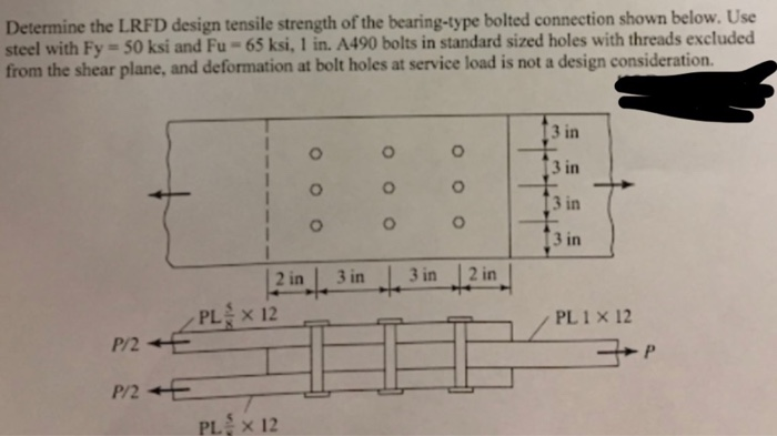Determine the LRFD design tensile strength of the | Chegg.com