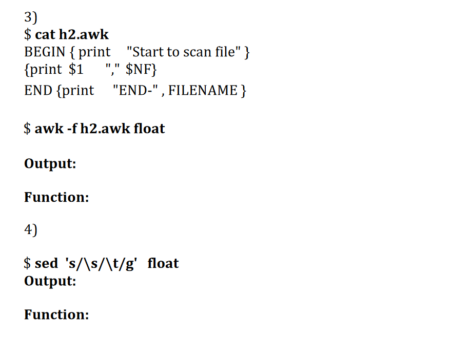 Solved Part Iii Write Output Of Following Commands 0983