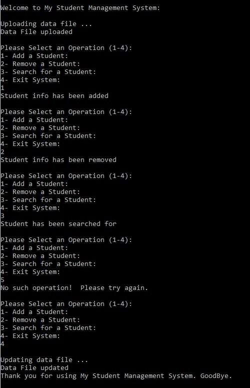 Solved Each student will have to build a student management | Chegg.com