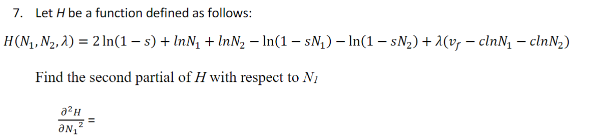 Solved 7. Let H be a function defined as follows: | Chegg.com