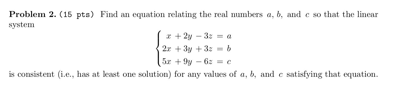 Solved Problem 2. (15 pts) Find an equation relating the | Chegg.com