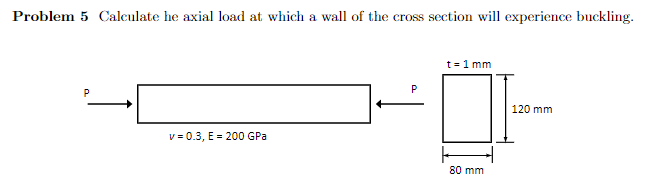 Solved Problem 5 Calculate he axial load at which a wall of | Chegg.com